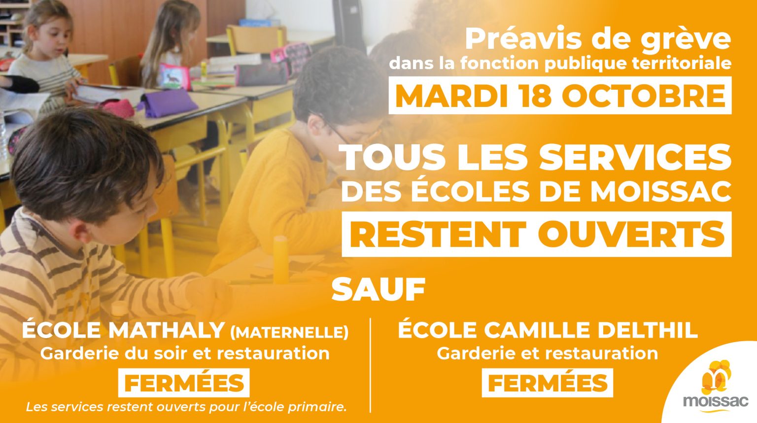 Grève du 18 octobre : tous les services des écoles de Moissac restent ...